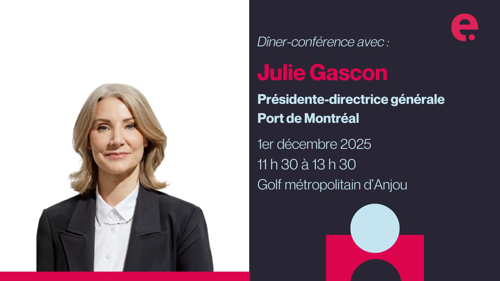 Dîner-conférence avec Julie Gascon - Chambre de Commerce de l'Est de ...